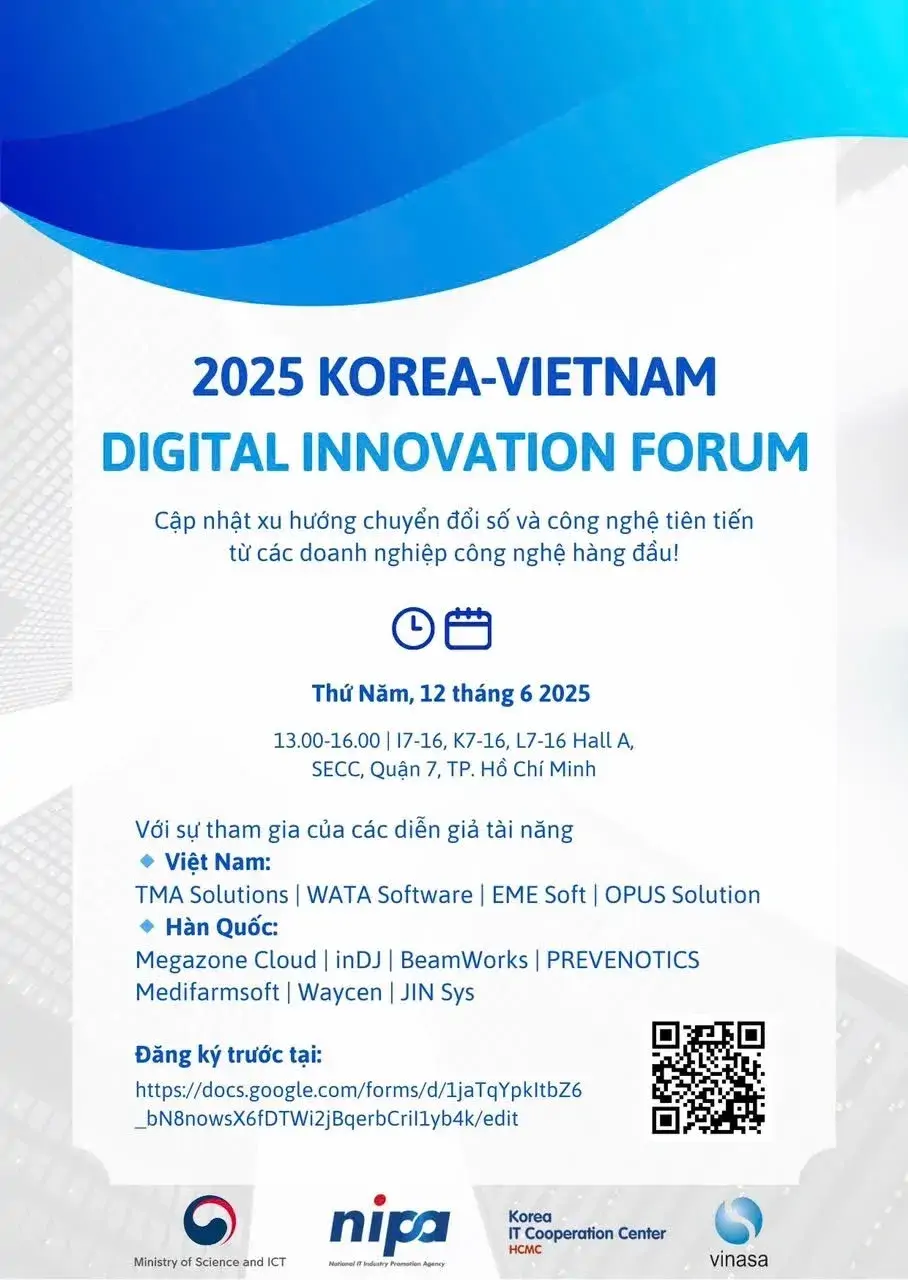 Korea - Vietnam Digital Innovation Forum 2025 nhằm thúc đẩy đổi mới và hợp tác giữa hai nước ...